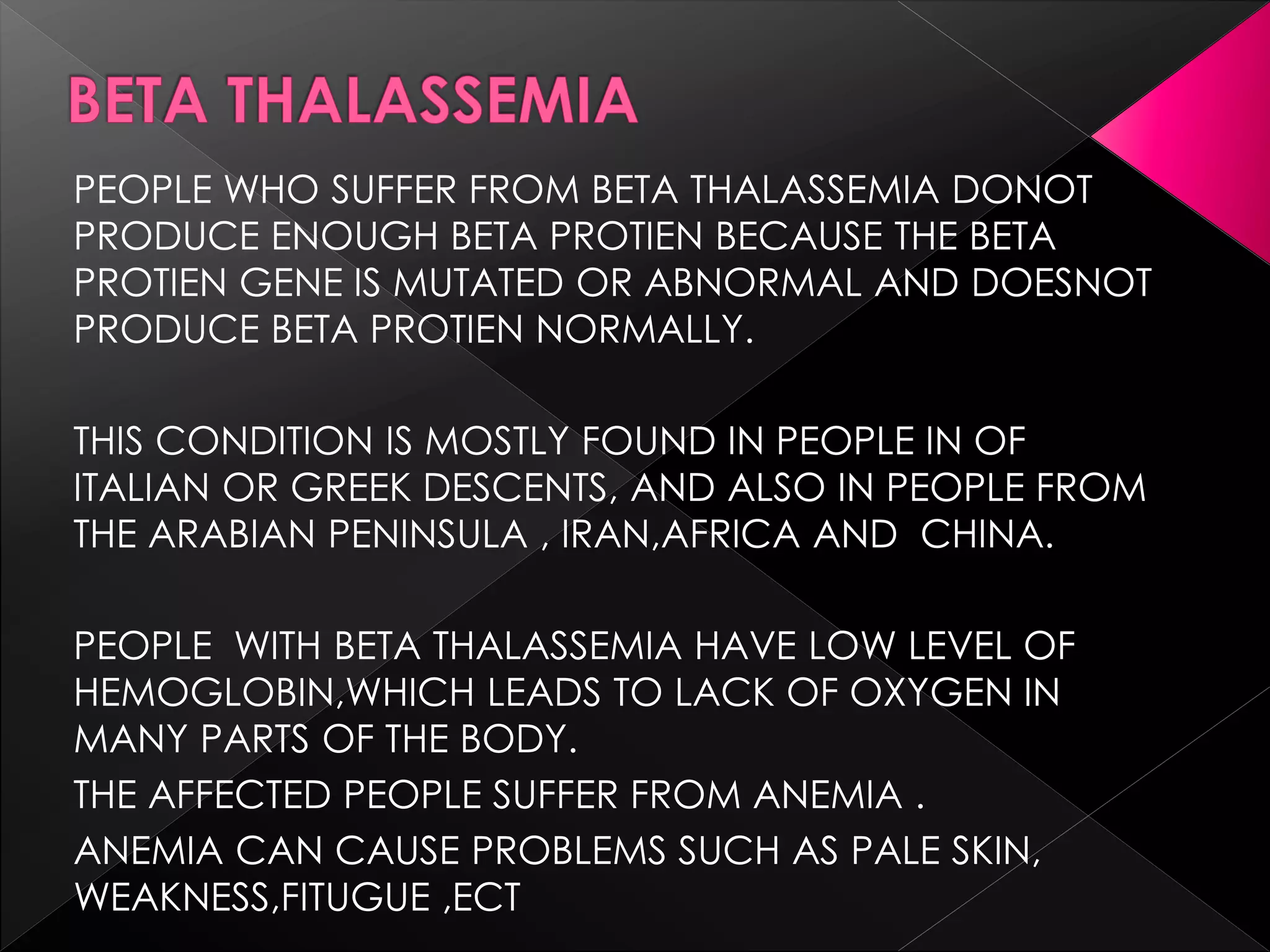 Thalassemia, blood,disorder,hemoglobin,red .cells | PPTX