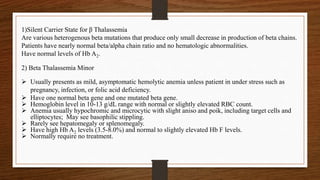 Thalassemia | PPTX | Blood Disorders | Diseases and Conditions