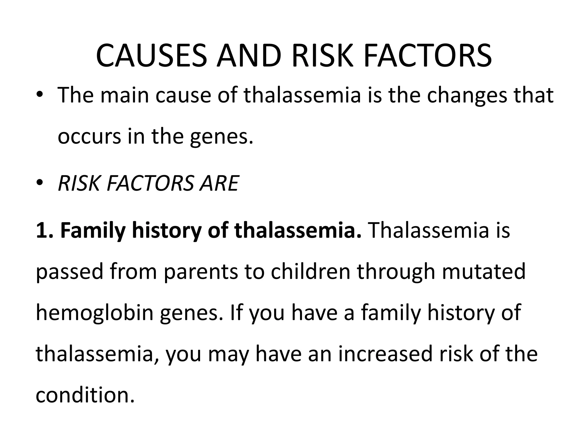 Thalassemia | PPTX