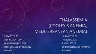 Thalassemia | PPTX