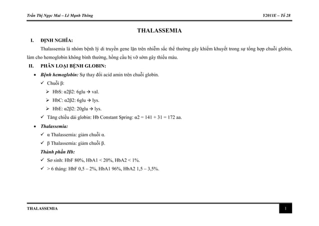 Thalassemia | PDF