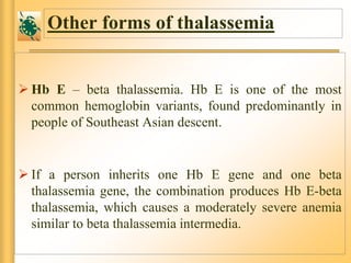 Thalassemia.ppt | Blood Disorders | Diseases and Conditions
