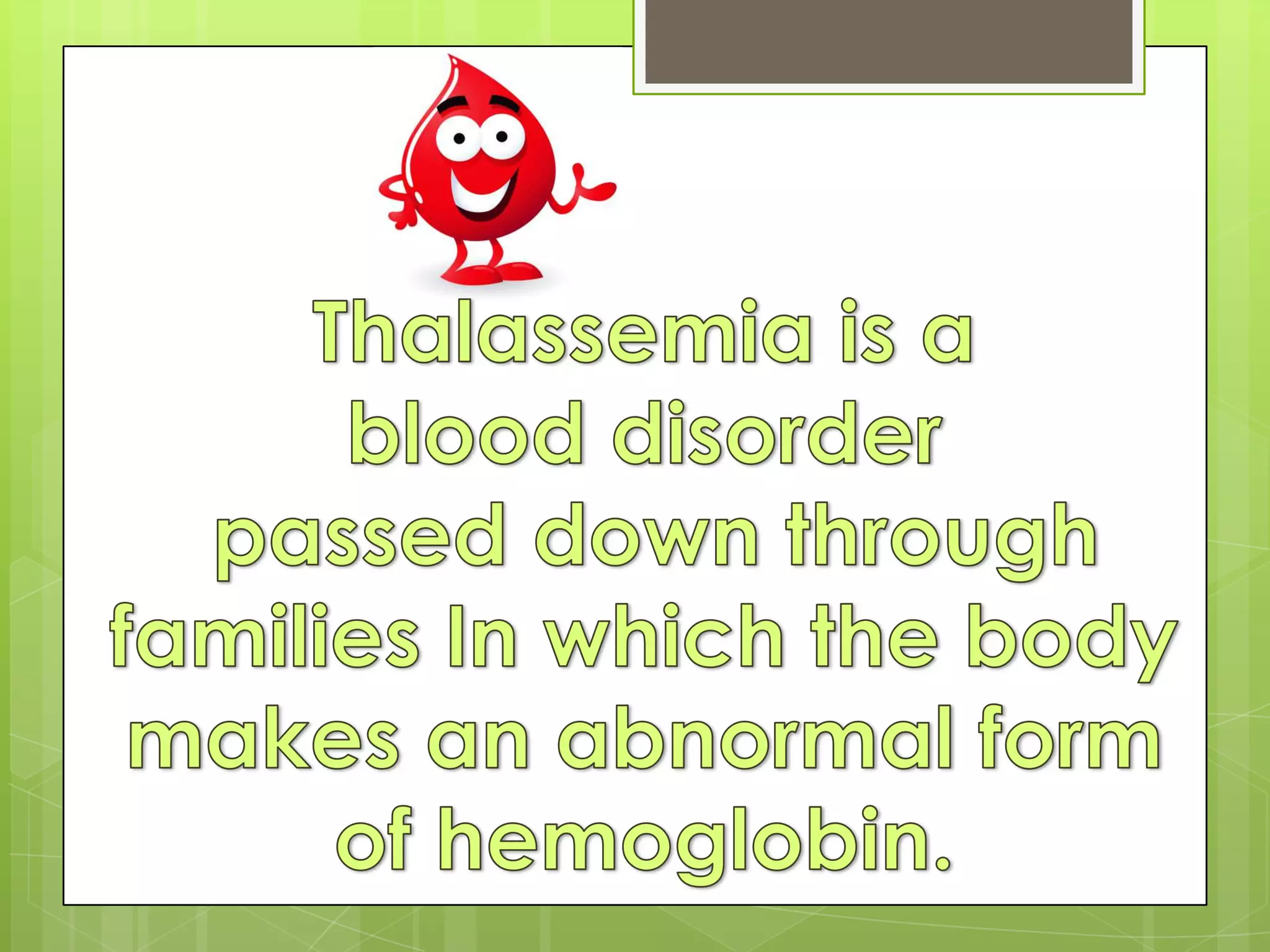 Thalassemia awareness | PPTX