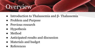 Thalassemia research project | PDF
