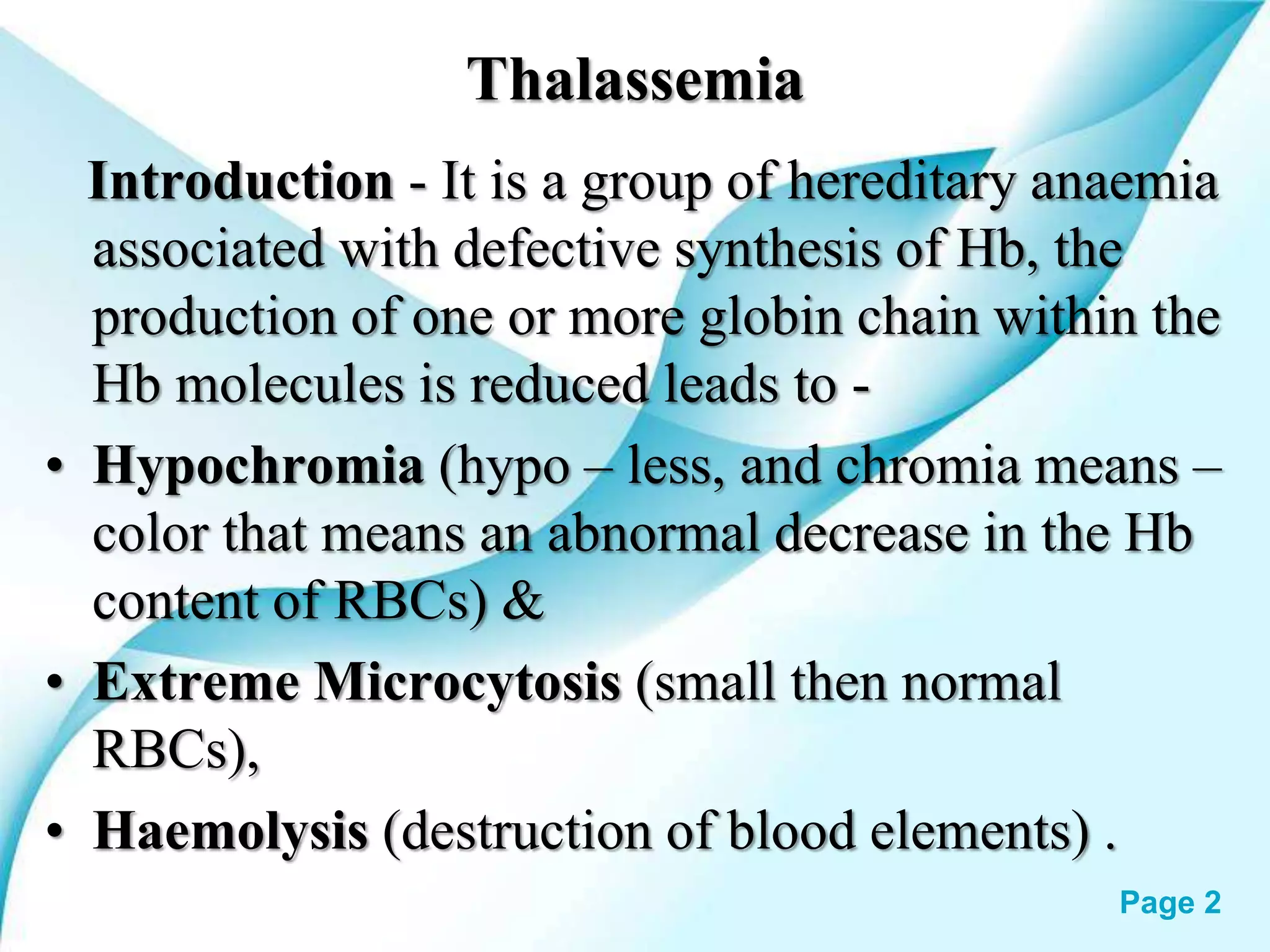 Thalassemias | PPTX