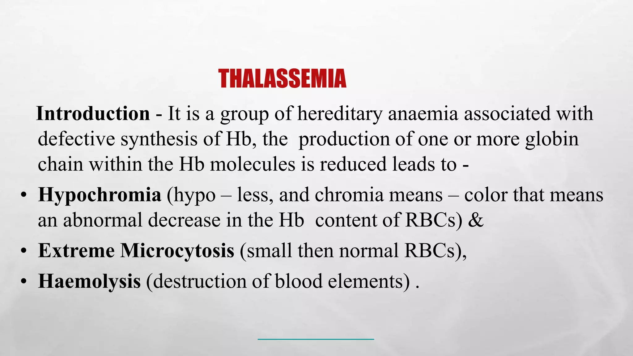 Thalassemias | PPTX