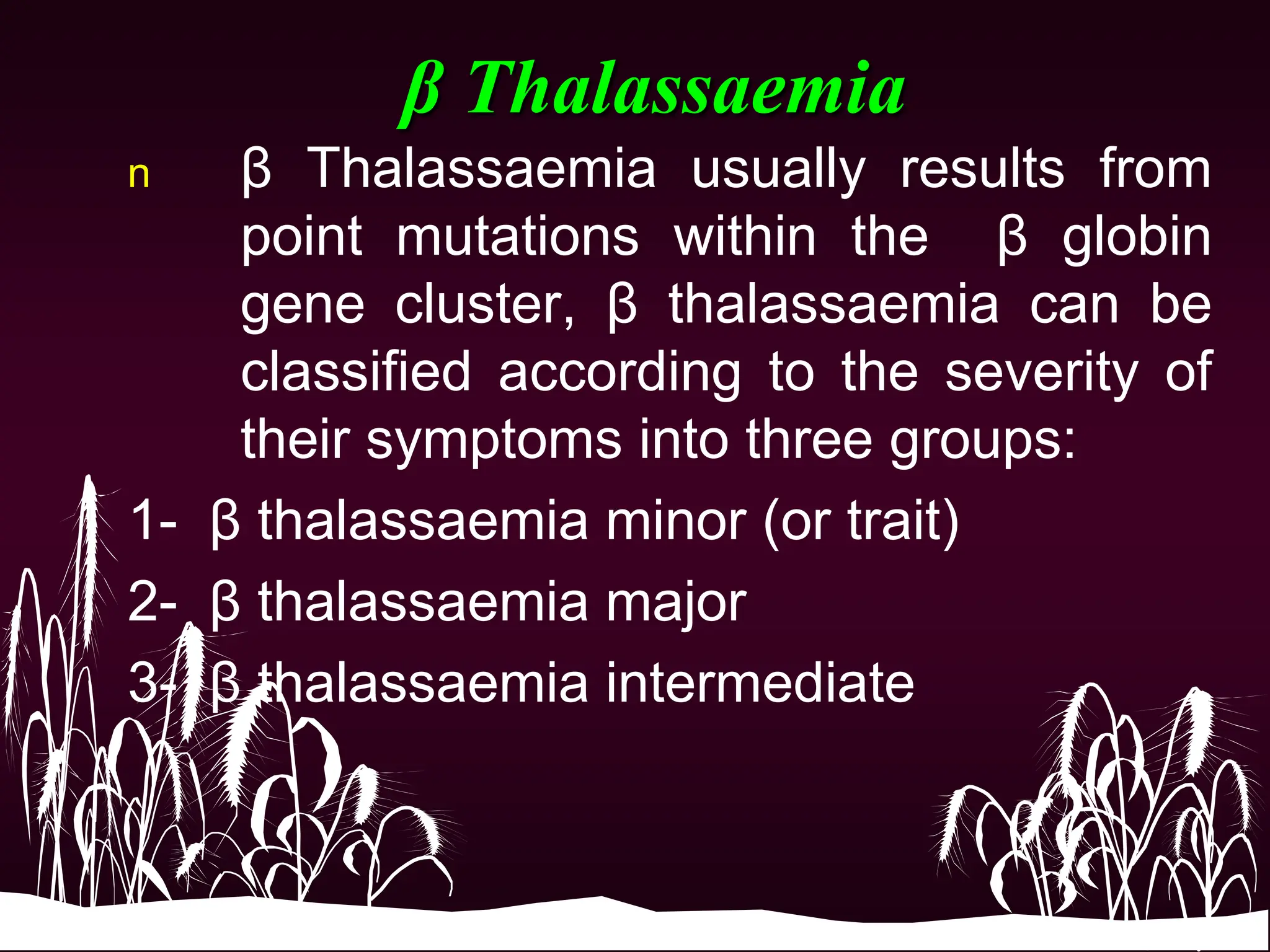thalassemias PATHOGENESIS AND PATHOLOGY PPT | PPT