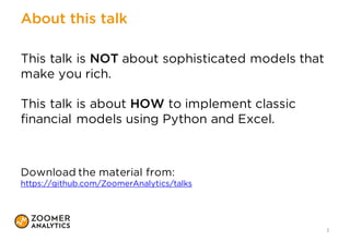 Python. Finance. Excel. - The Thalesians | PPT