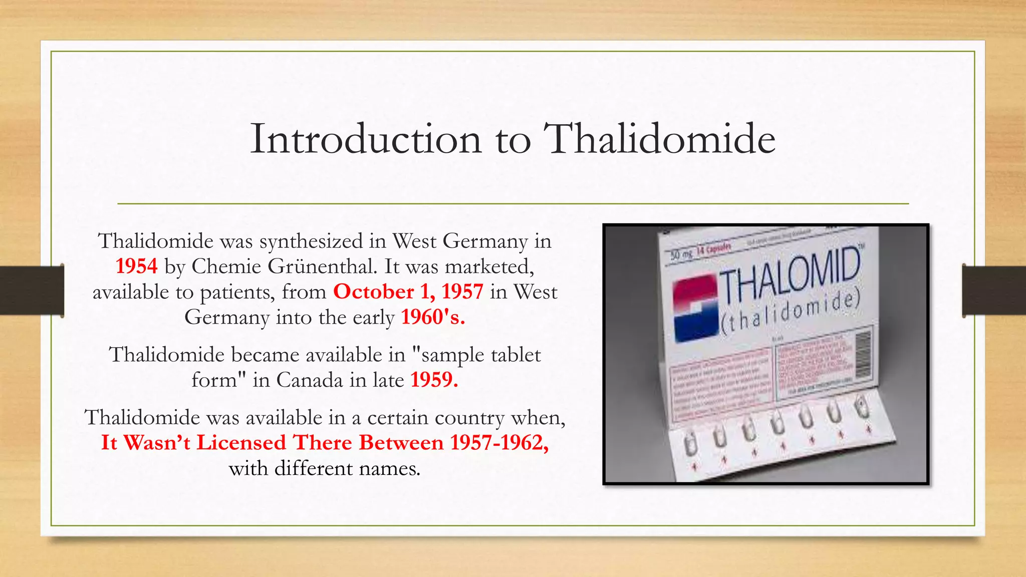 Thalidomide- A Phenomenon | PPTX