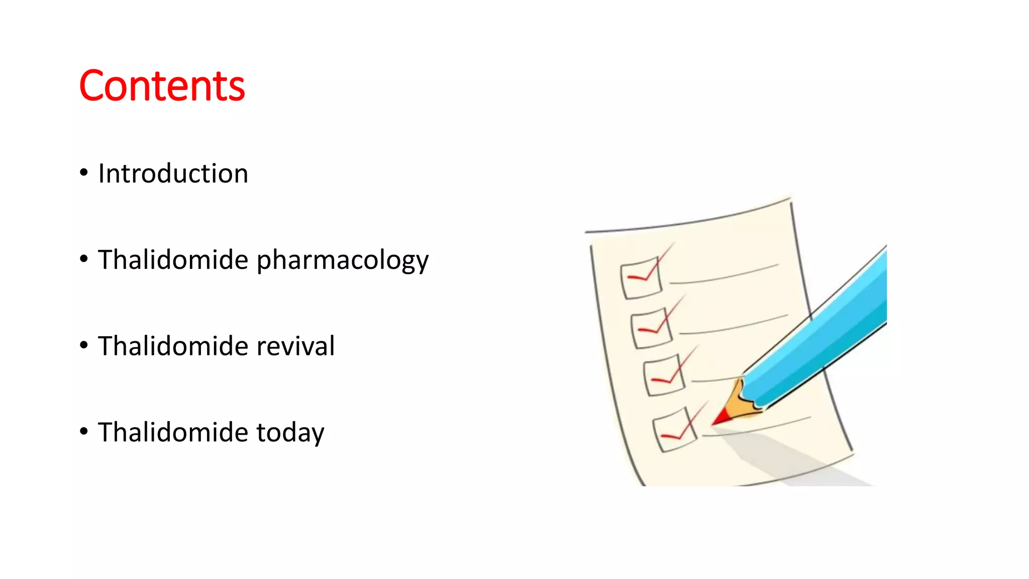 Thalidomide | PPTX | Blood Disorders | Diseases and Conditions