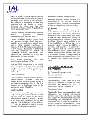 Thalidomide Capsule USP Taj Pharma SmPC | PDF