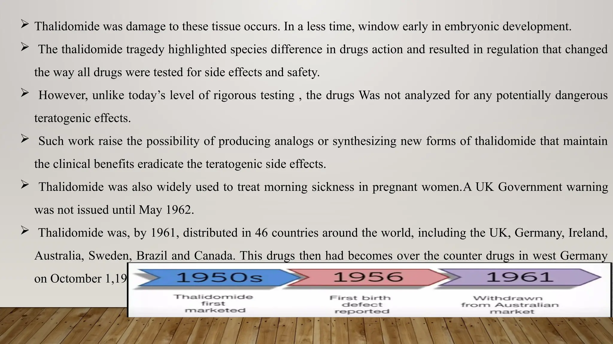 Thalidomide drugs disaster 1953 history. | PPTX