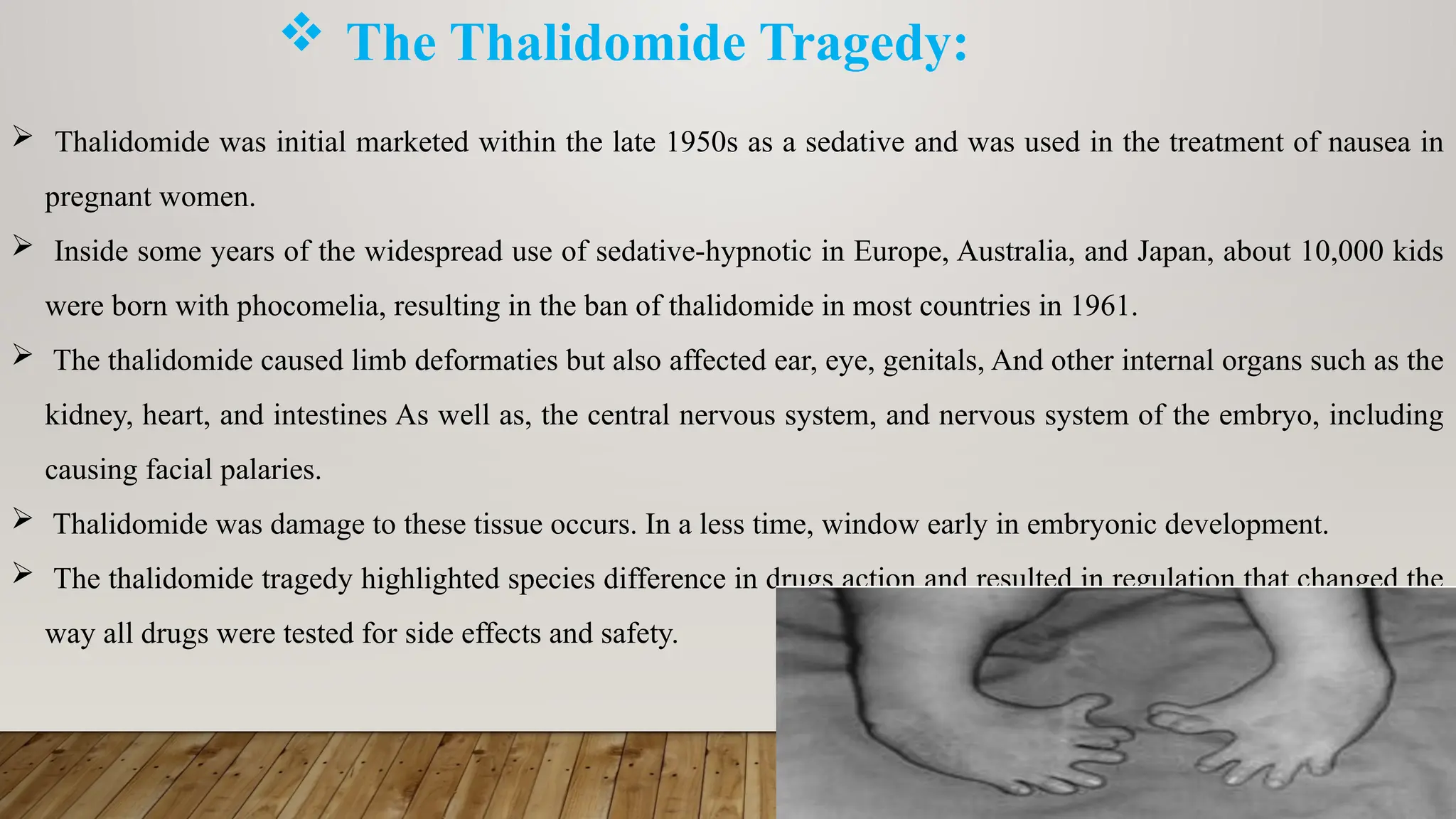 Thalidomide drugs disaster 1953 history. | PPTX