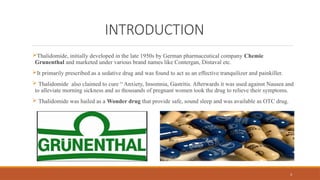 Thalidomide Tragedy : A Turning Point in Drug Regulation | PPT