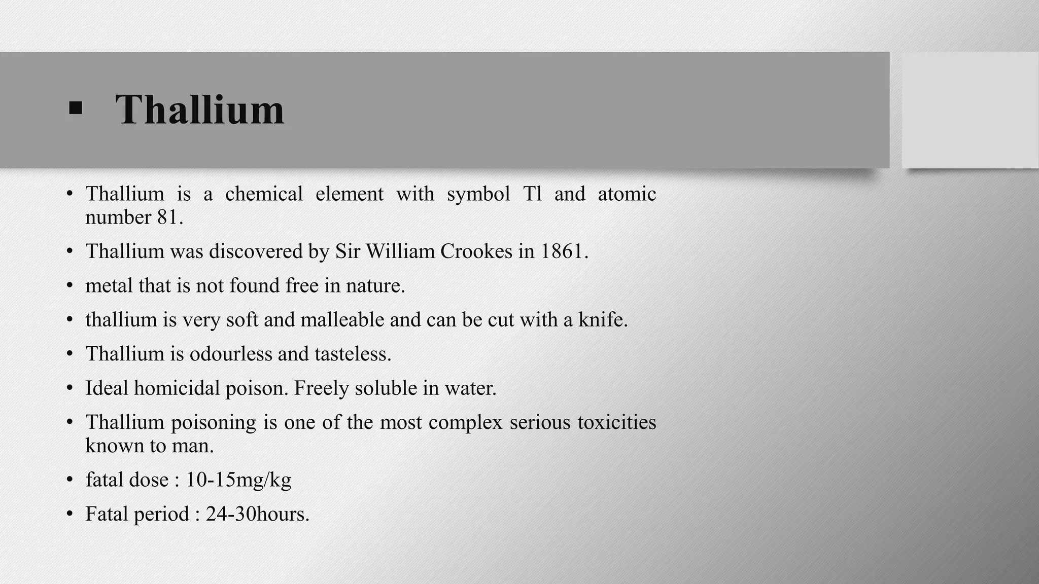 Thallium poisoning | PPTX