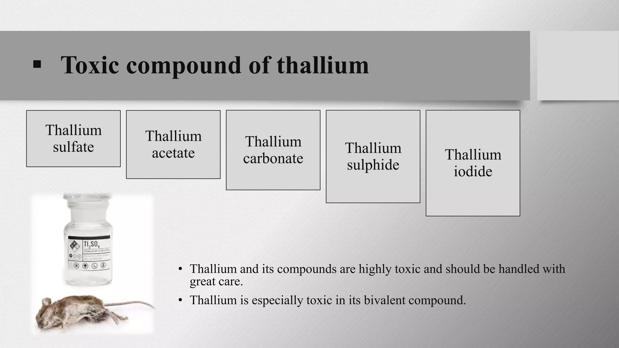 Thallium poisoning | PPTX