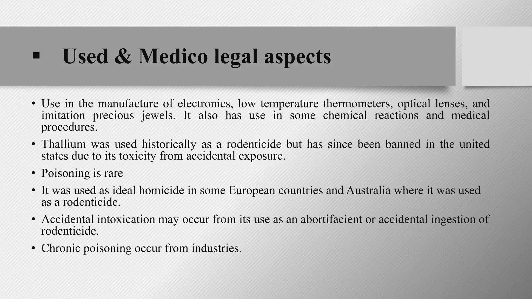 Thallium poisoning | PPTX