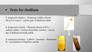 Thallium poisoning | PPTX