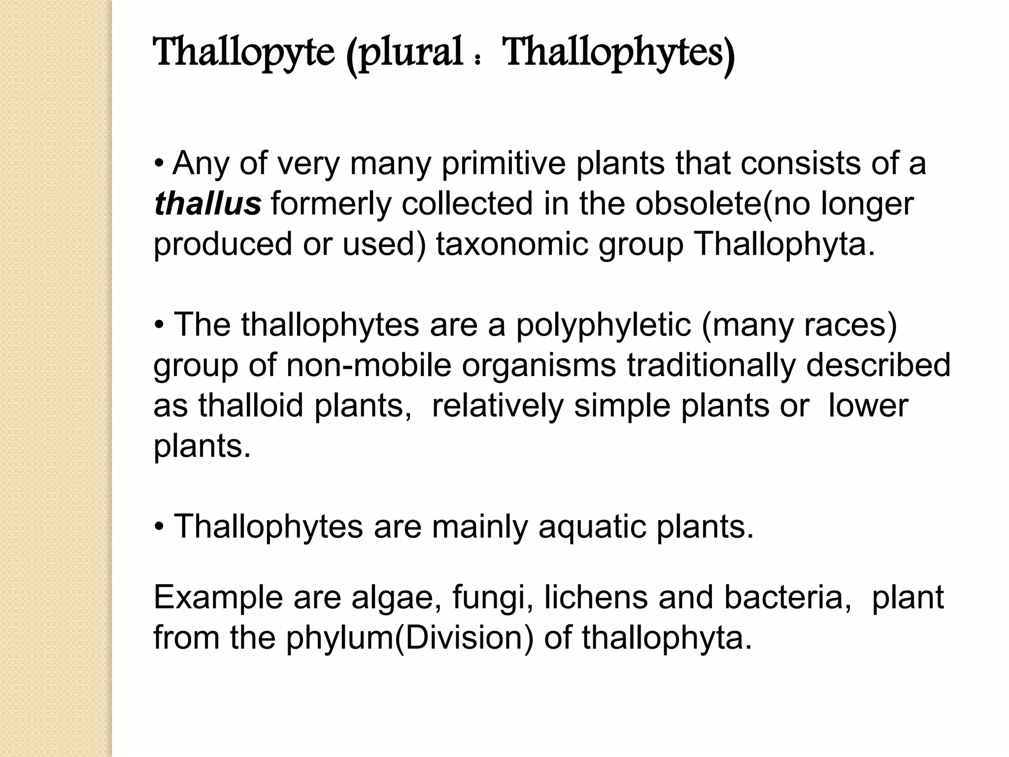 Thallopyte | PPTX
