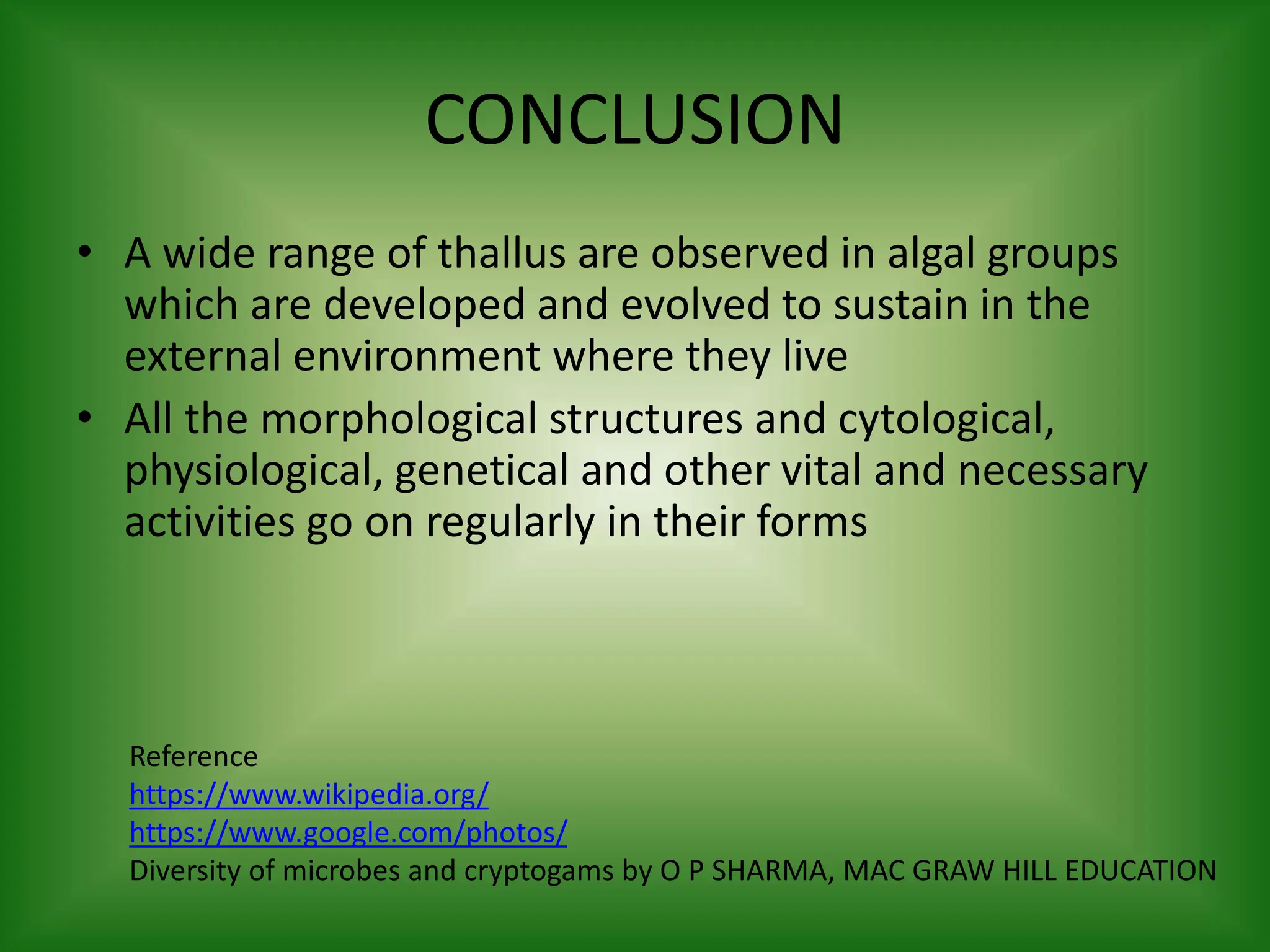 THALLUS ORGANISATION OF CHLOROPHYCEAE.pptx
