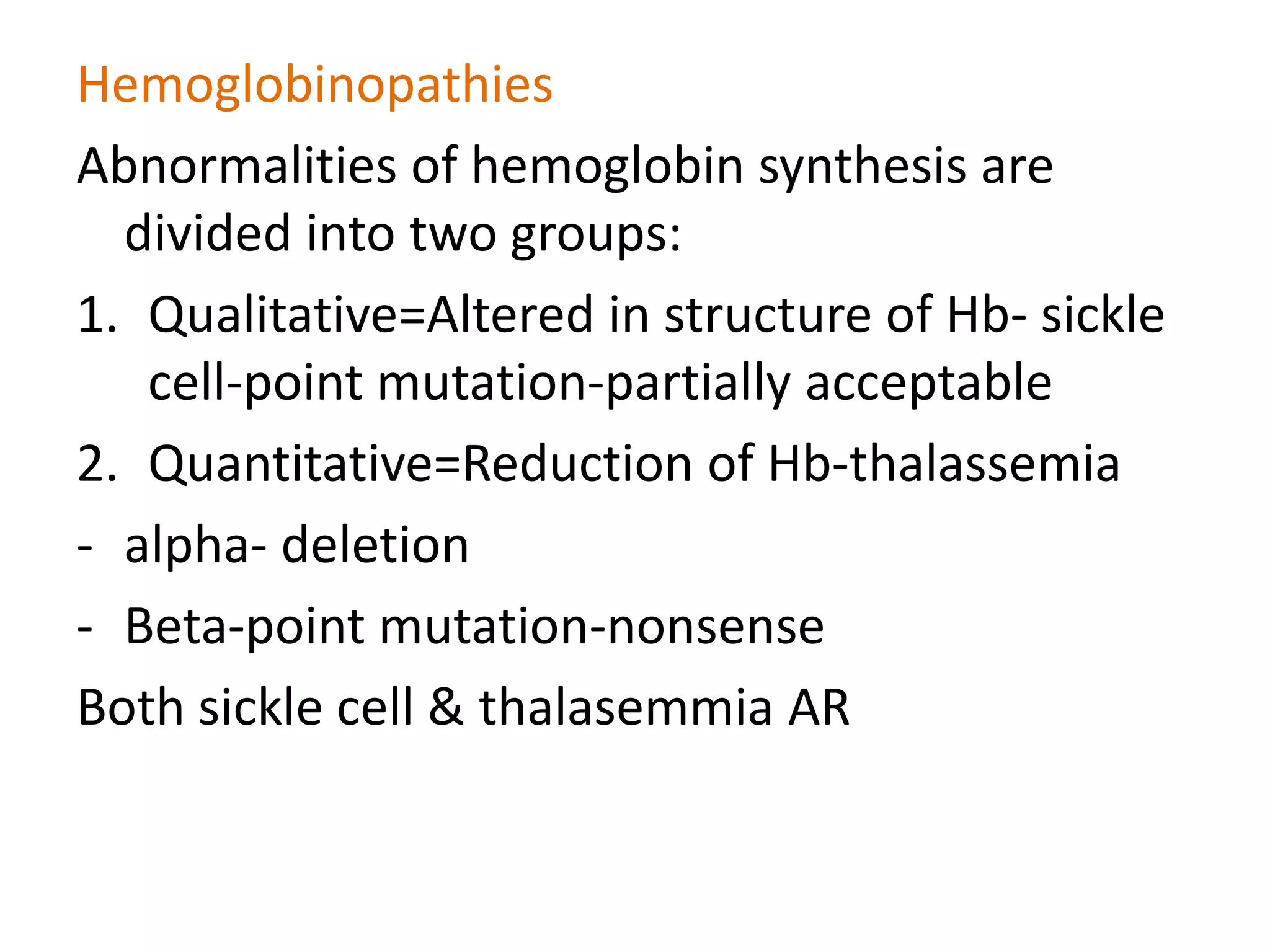 thalassemia and sickle cell disease | PPT