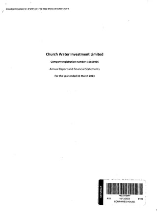 Thames Water accounts published to March 2023 | PDF