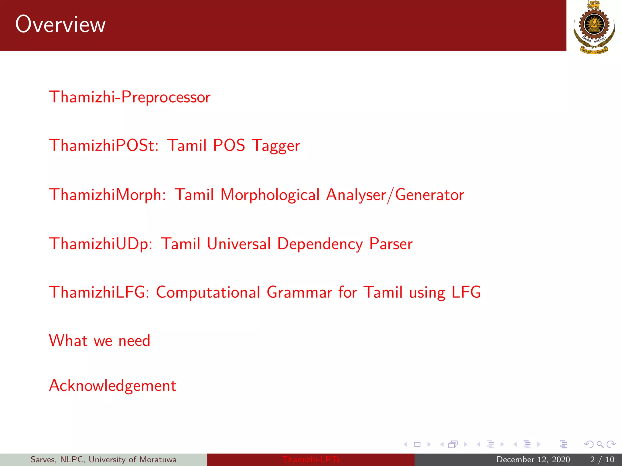 Thamizhi Language Processing Tools | PDF