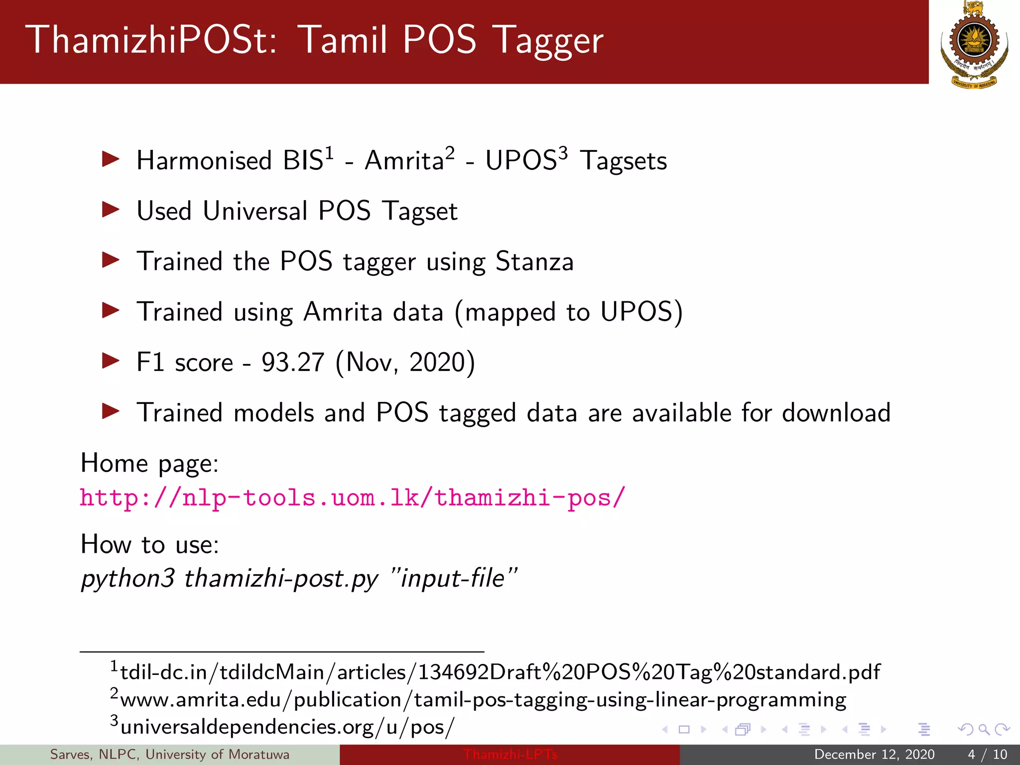 Thamizhi Language Processing Tools | PDF