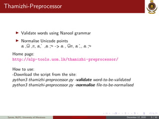 Thamizhi Language Processing Tools | PDF