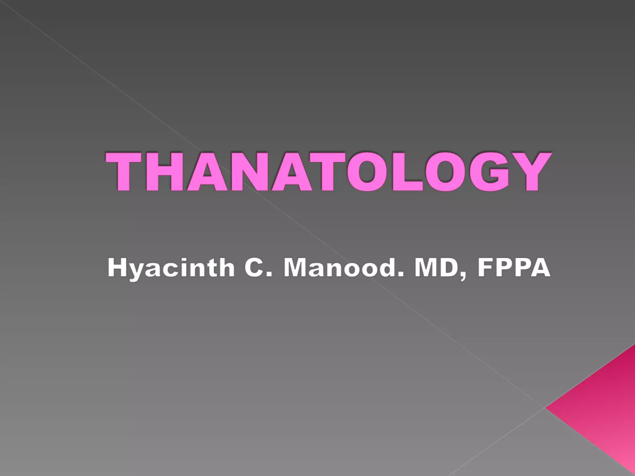 Thanatology | PPT