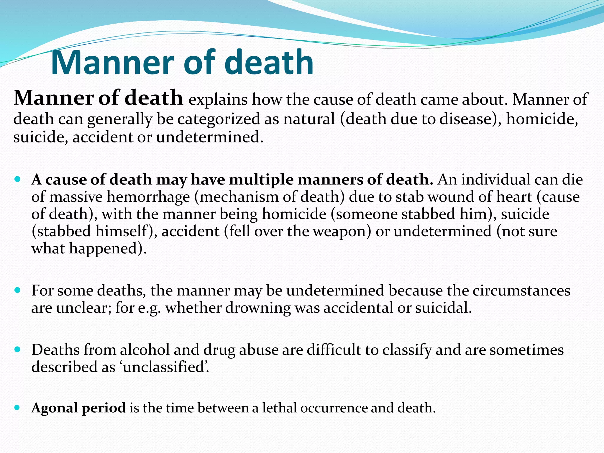 Thanatology / Forensic Medicine | PPTX