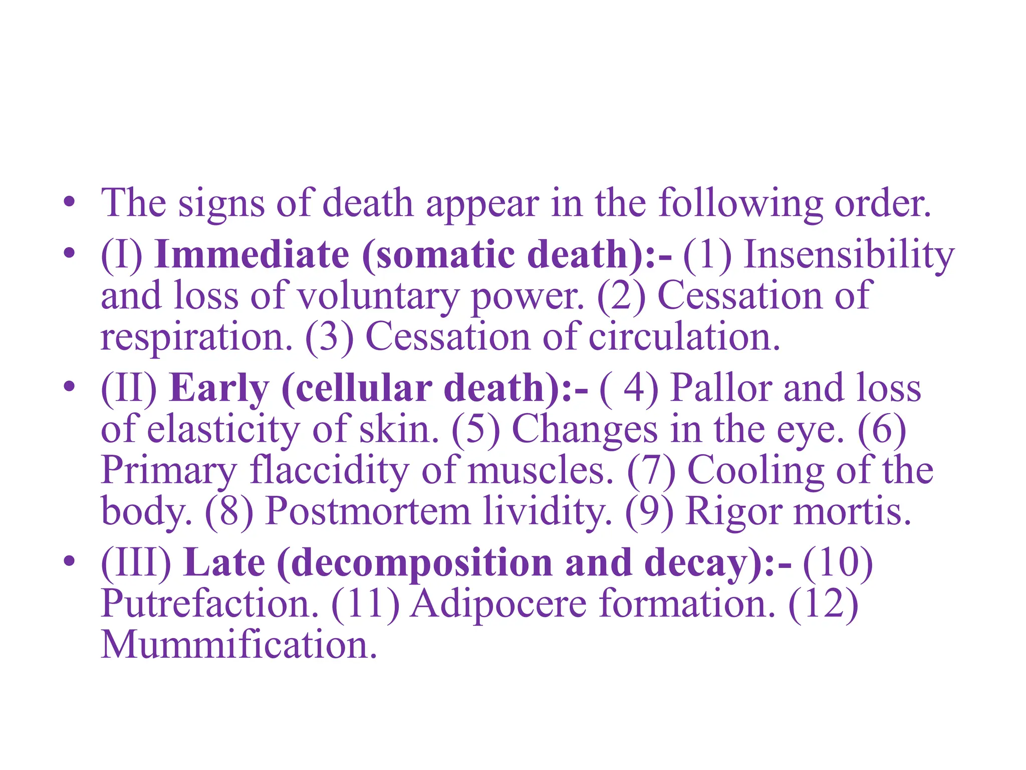Thanatology & Post-Mortem Changes forensic medicine and toxicology | PDF