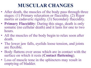 Thanatology & Post-Mortem Changes forensic medicine and toxicology | PDF