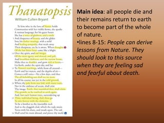 Thanatopsis - William Cullen Bryant | PPTX
