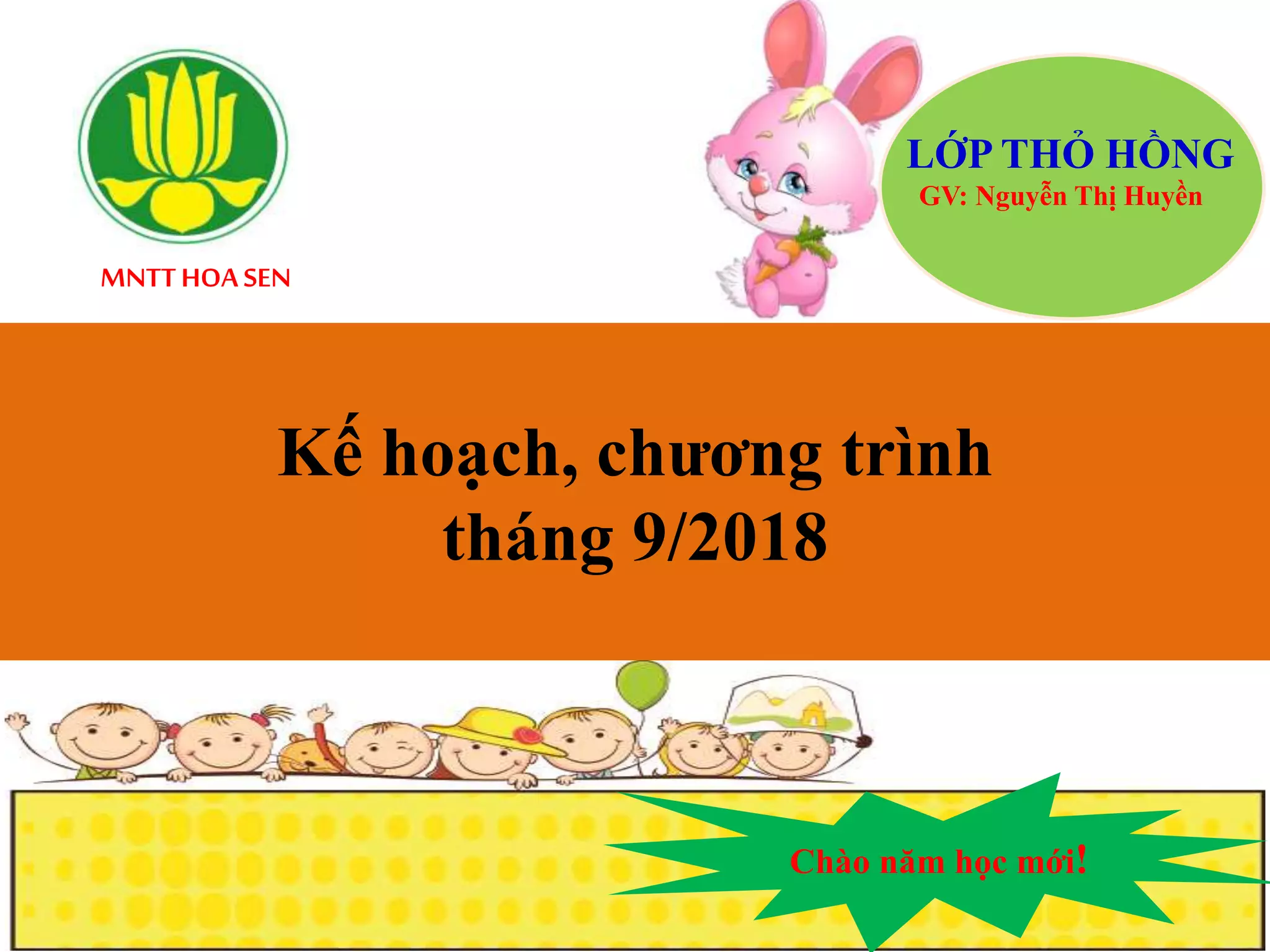 Ke hoach Thang 09.2018 - Lop Tho 1 | PPT