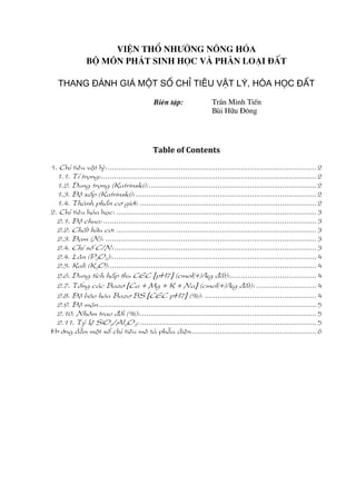 Thang danh gia dinh duong trong dat | PDF