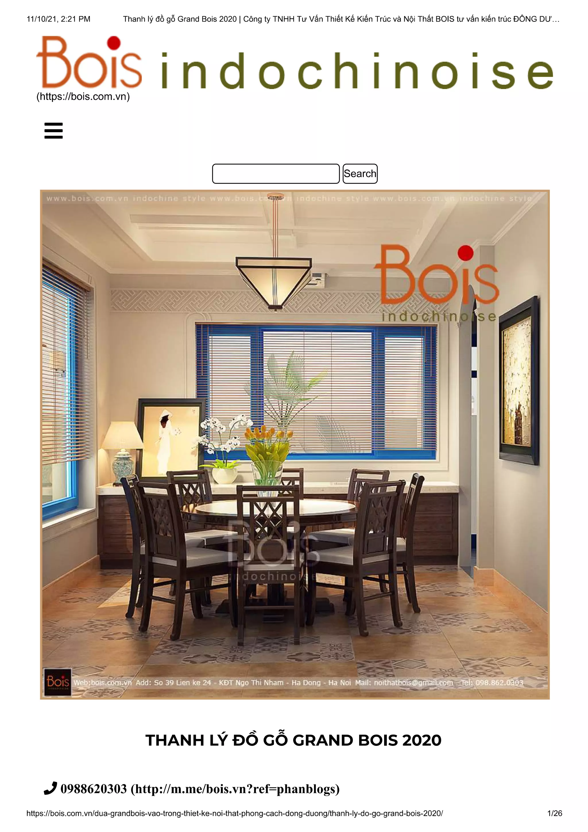 Thanh lý đồ gỗ bois indochine | PDF