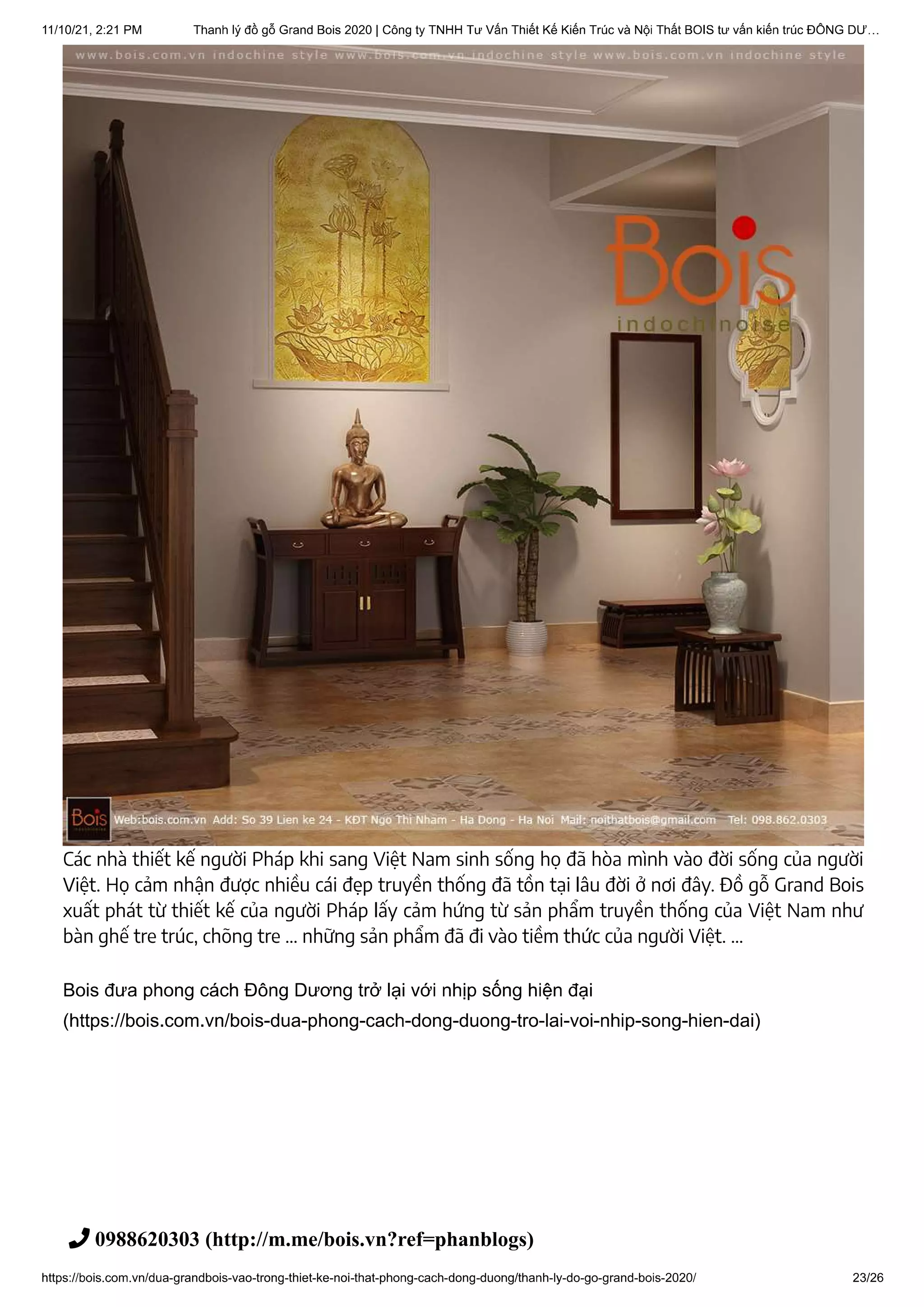 Thanh lý đồ gỗ bois indochine | PDF