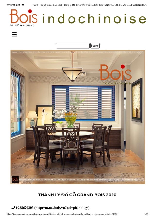 Thanh lý đồ gỗ bois indochine | PDF