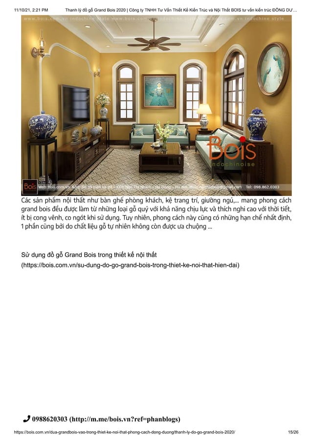 Thanh lý đồ gỗ bois indochine | PDF