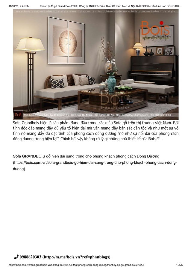 Thanh lý đồ gỗ bois indochine | PDF