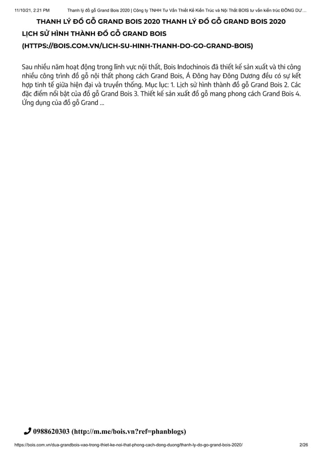 Thanh lý đồ gỗ bois indochine | PDF