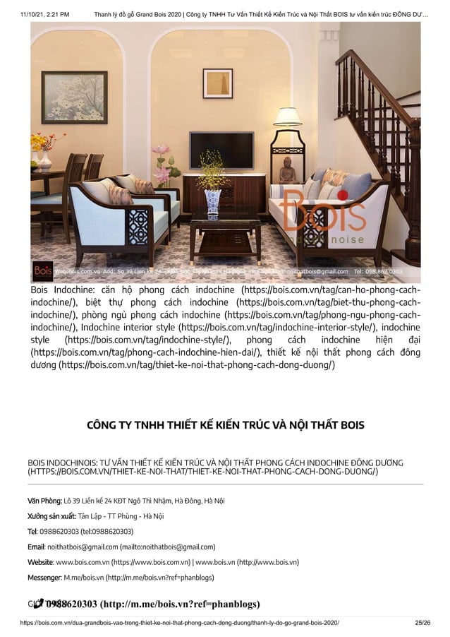 Thanh lý đồ gỗ bois indochine | PDF