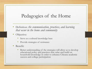 Learning and living pedagogies of the home | PPT