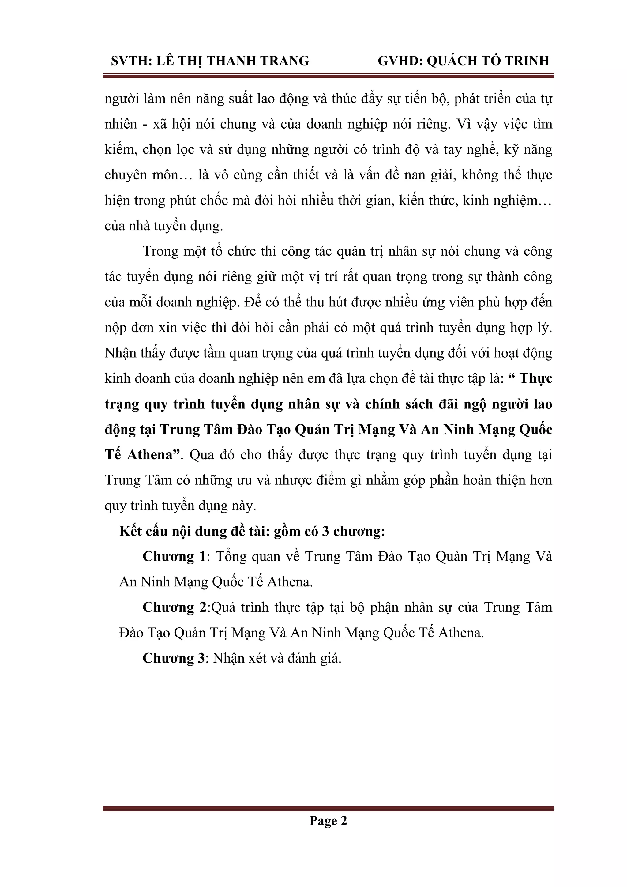Thanh trang bctt | PDF