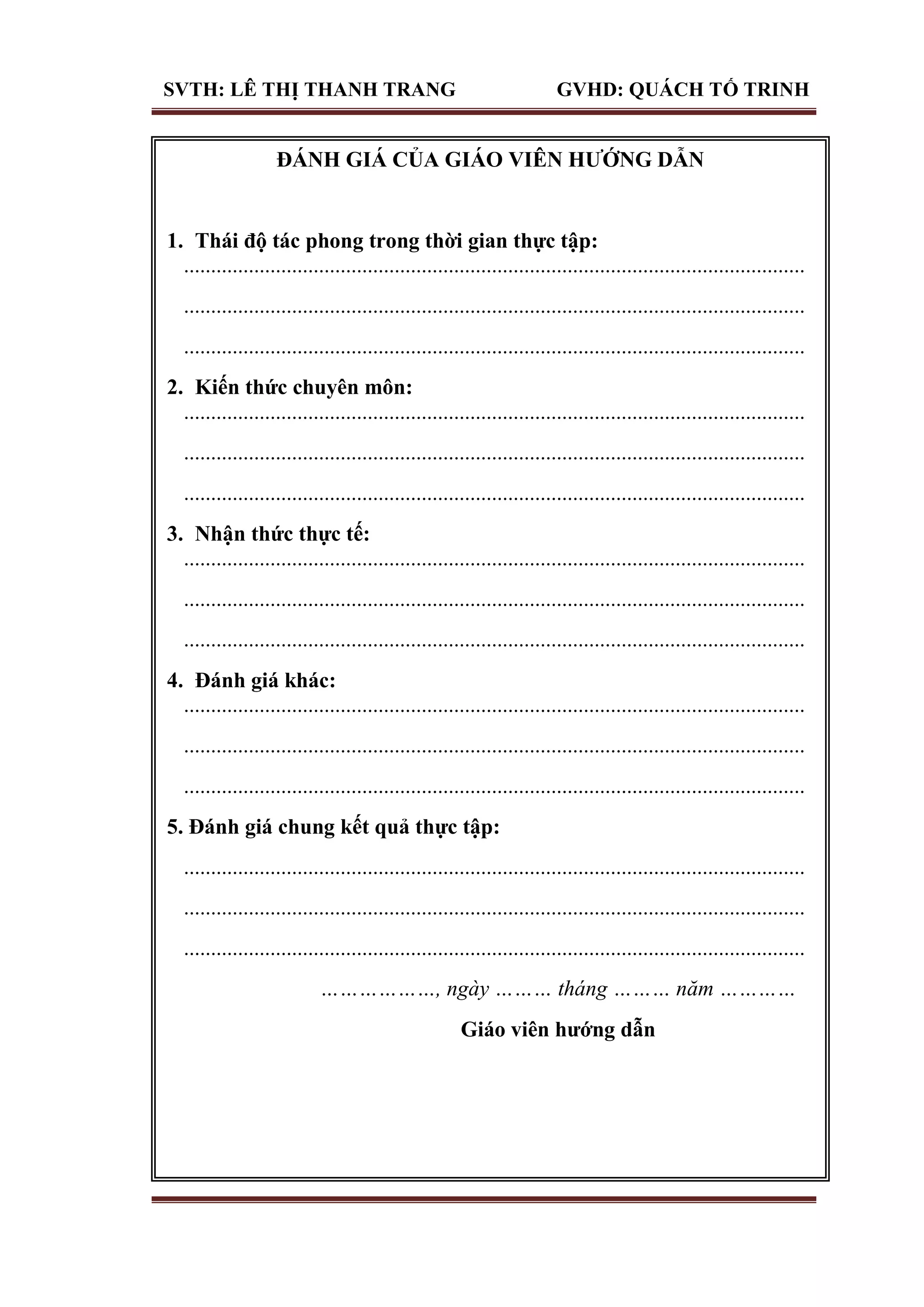 Thanh trang bctt | PDF