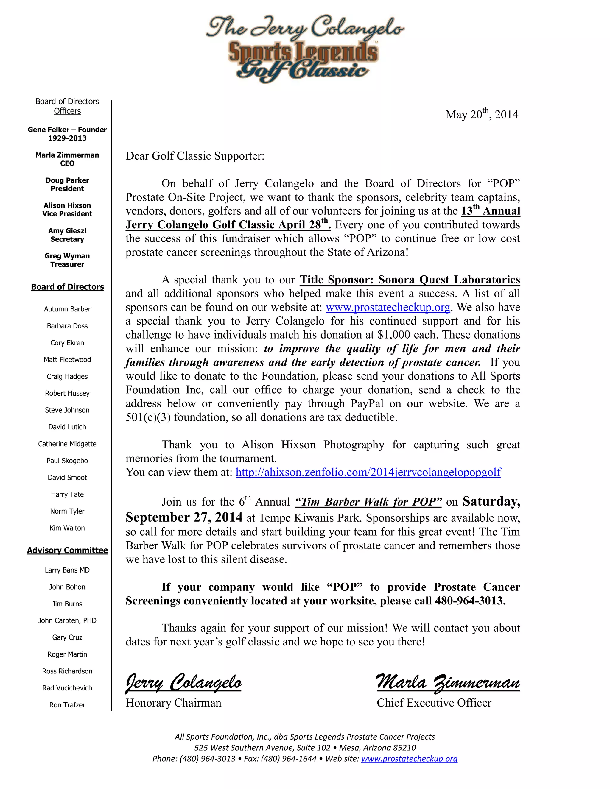 David P Smoot at Jerry Colangelo Sports Legends Golf Classic | PDF