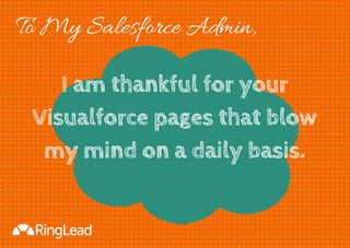 Happy Thanksgiving: 8 Reasons to Be Thankful for Your Salesforce Admin ...