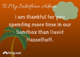 Happy Thanksgiving: 8 Reasons to Be Thankful for Your Salesforce Admin ...