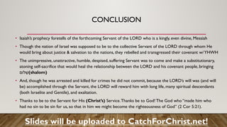 Isaiah 53 (Is 52:13-53:12) Bible Study Slideshow | PDF